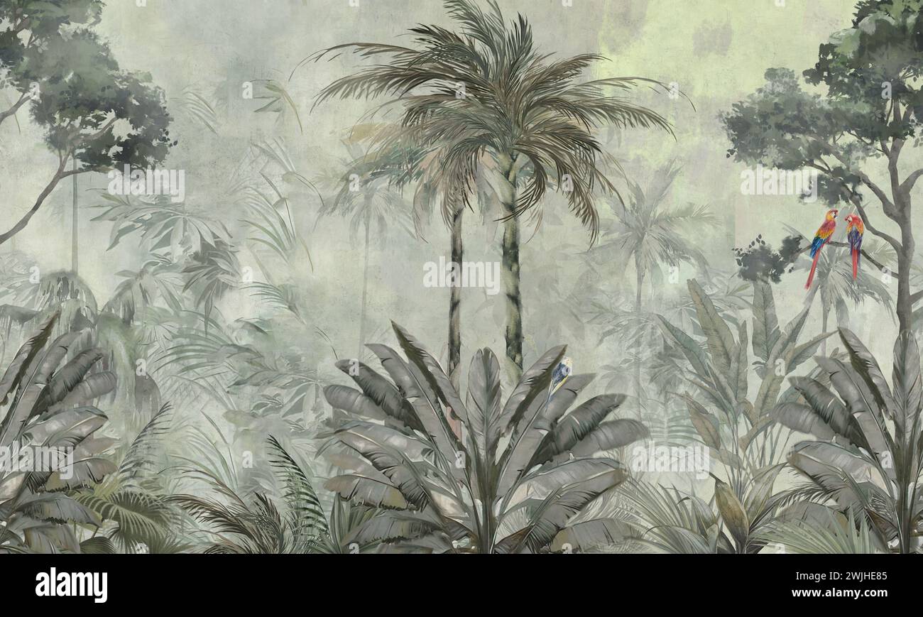 Watercolor rainforest hi-res stock photography and images - Alamy