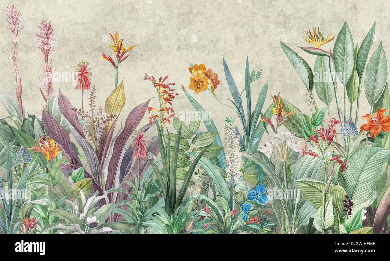 Watercolor wallpaper mural hi-res stock photography and images - Alamy