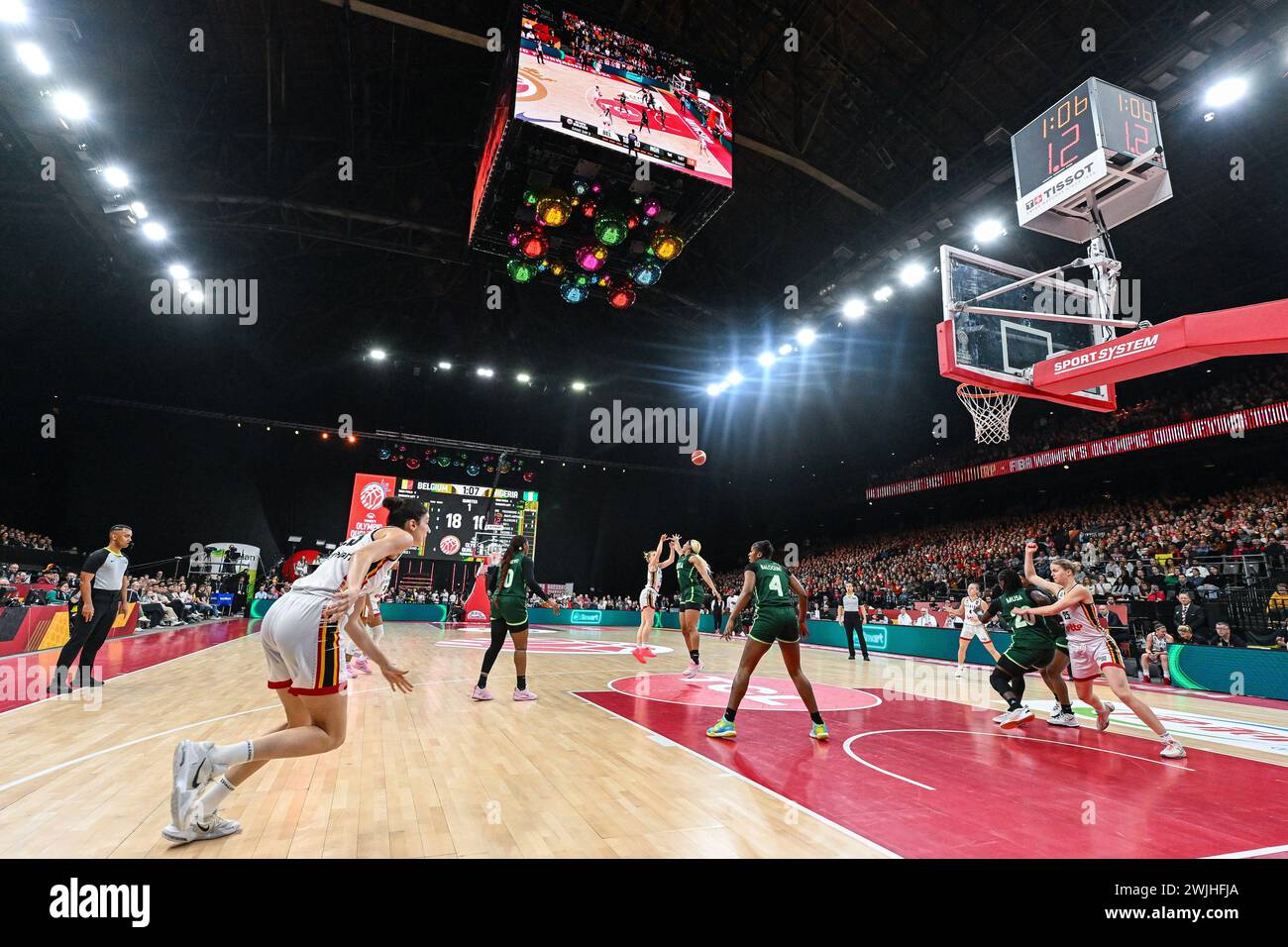 Antwerp, Belgium. 11th Feb, 2024. Illustration picture basketball game ...