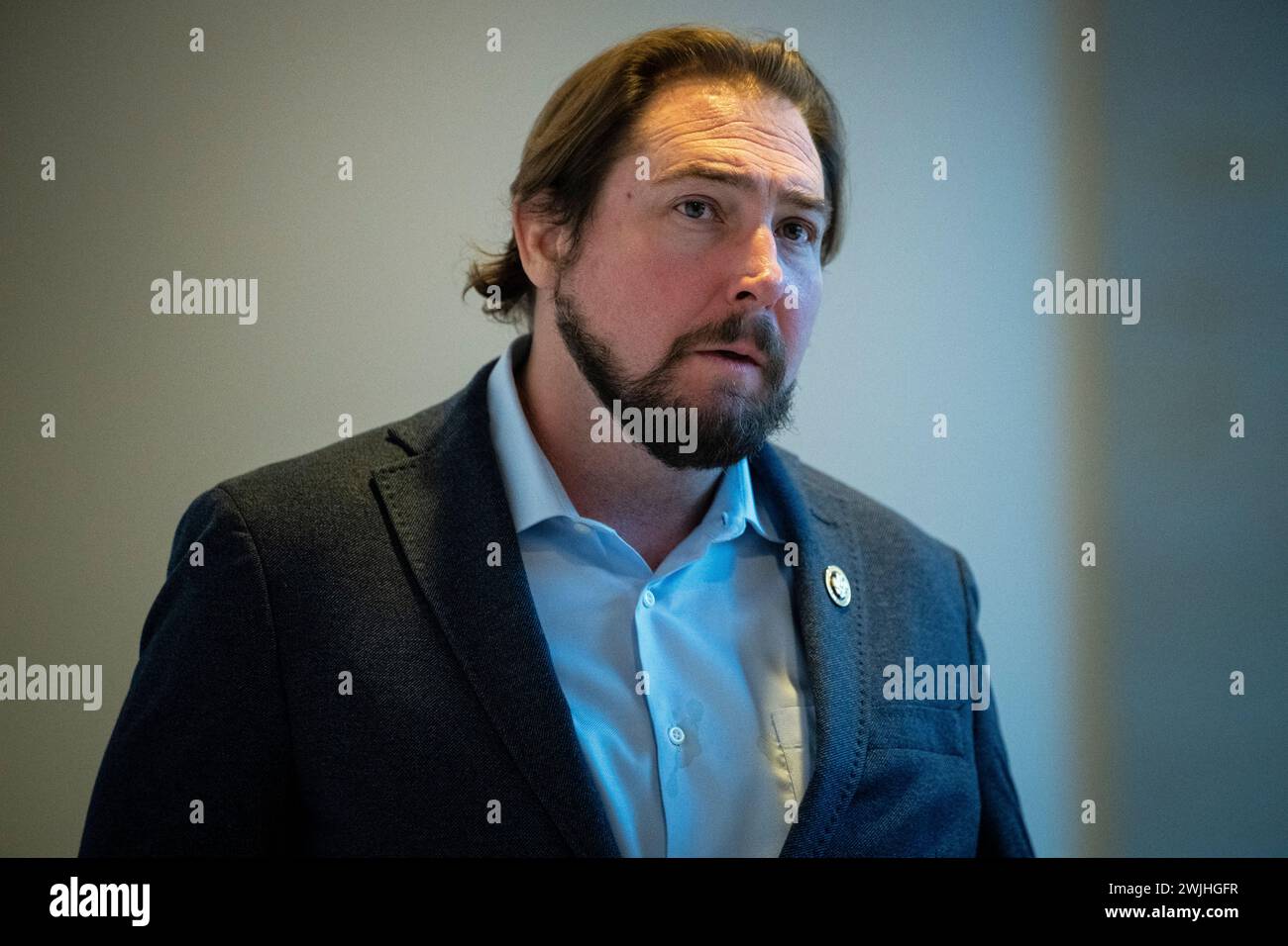 Washington, USA. 15th Feb, 2024. Representative Eli Crane (R-AZ) walks ...