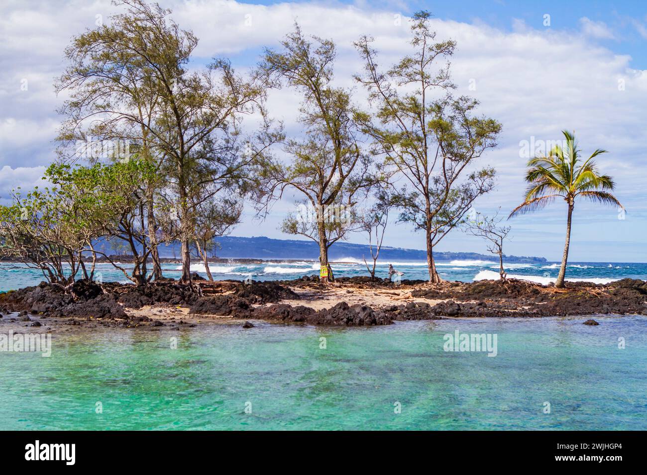 Mahikea Island (also called Peiwe or Scout Island) is located between ...