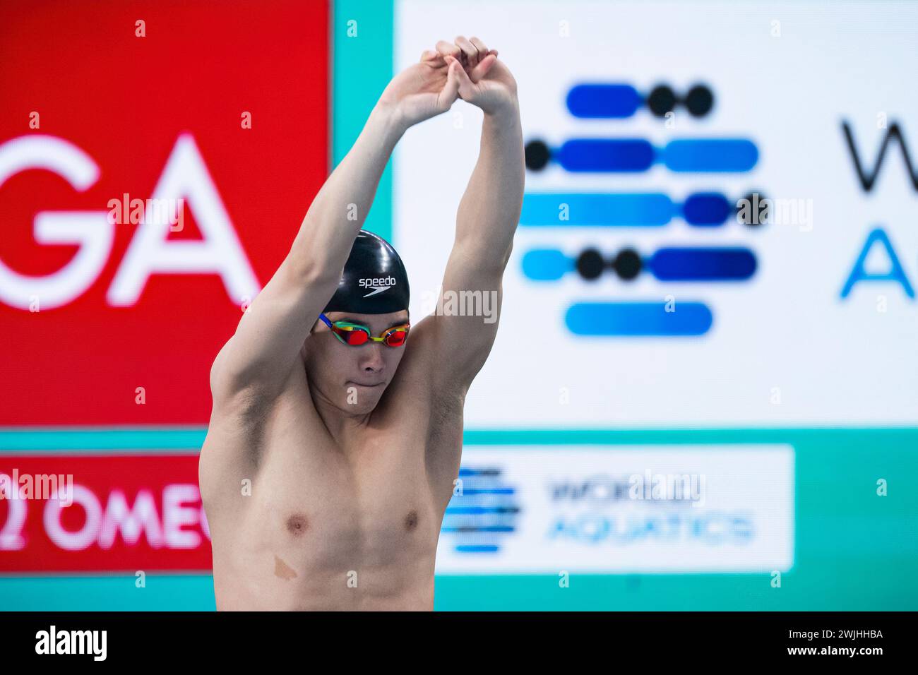 Doha, Qatar. 15th Feb, 2024. Gold medal winner Alessandro Miressi of ...