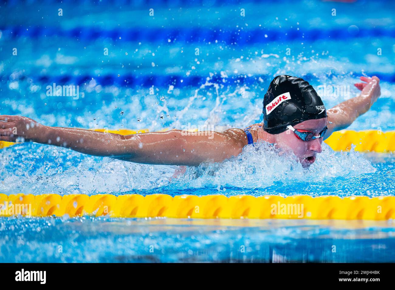 Doha, Qatar. 15th Feb, 2024. Helena Rosendahl Bach of Denmark competes ...