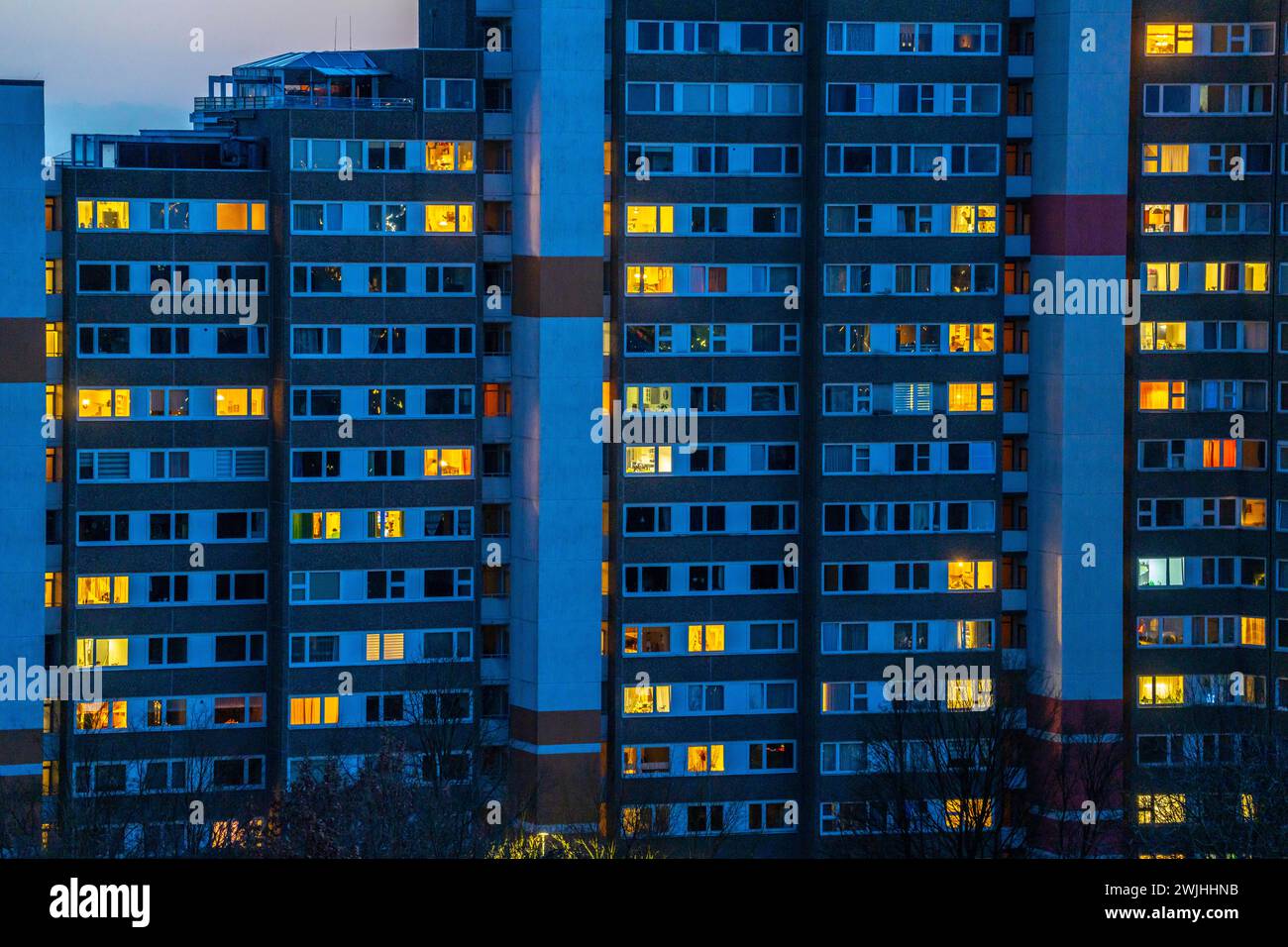 High-rise buildings in the Bensberg residential park, Bergisch-Gladbach ...