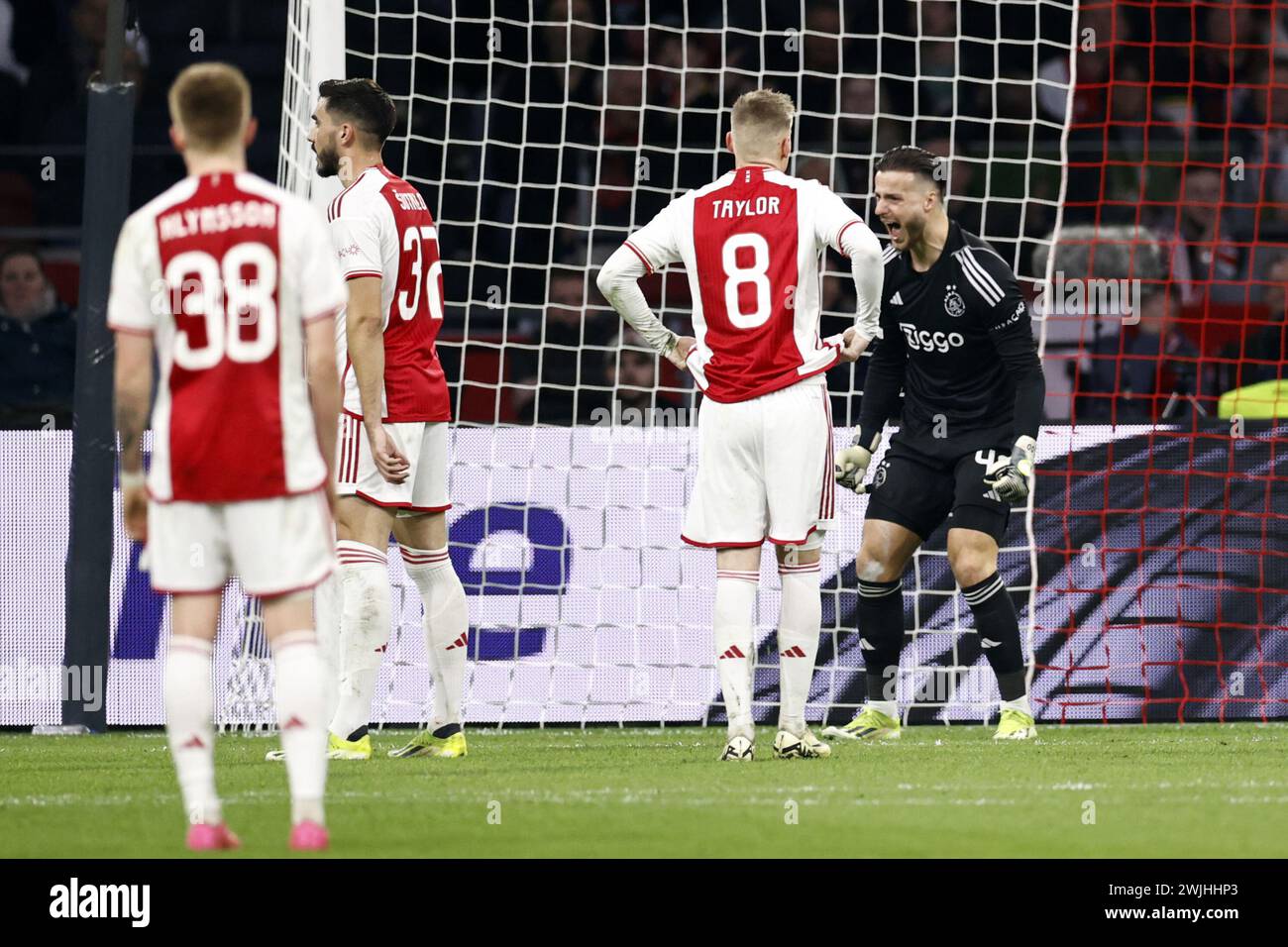 AMSTERDAM - (l-r) Kristian Hlynsson of Ajax, Josip Sutalo of Ajax ...