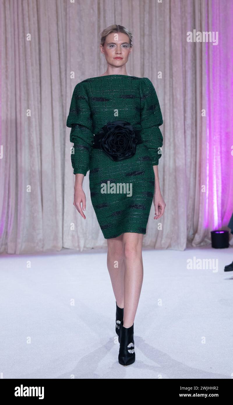 Model walks runway during fashion show by Nardos Imam for NARDOS during Fall 2024 Fashion Week ...