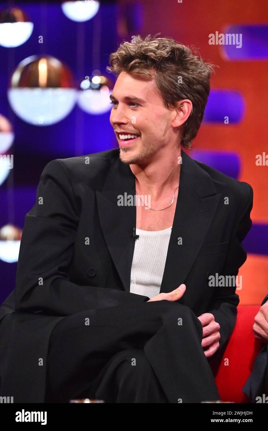 EDITORIAL USE ONLY Austin Butler during the filming for the Graham ...