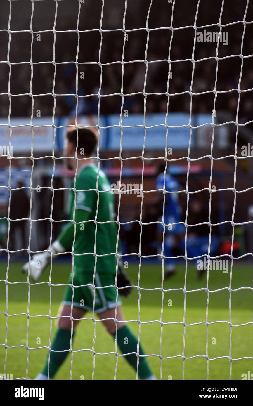 Football Goalie in the green kit Stock Photo - Alamy