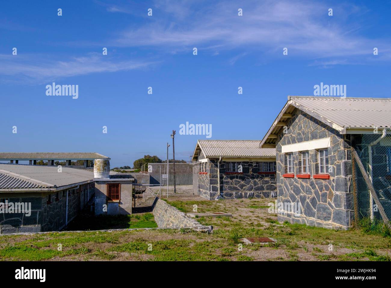 Prison, building, Robben Island, prison island near Cape Town, Cape ...