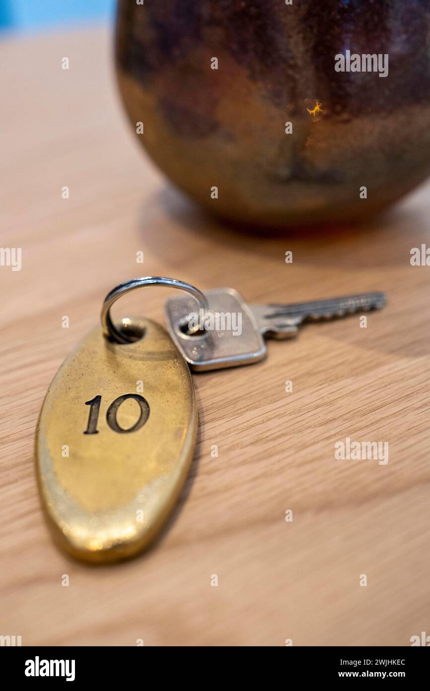 Room key, Overnight stay, Hotel Servus Gelting, Upper Bavaria, Bavaria ...