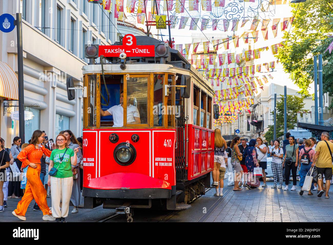 Istanbul, Turkey - Aug 2, 2023: Experience the hyper-lapse tram journey ...