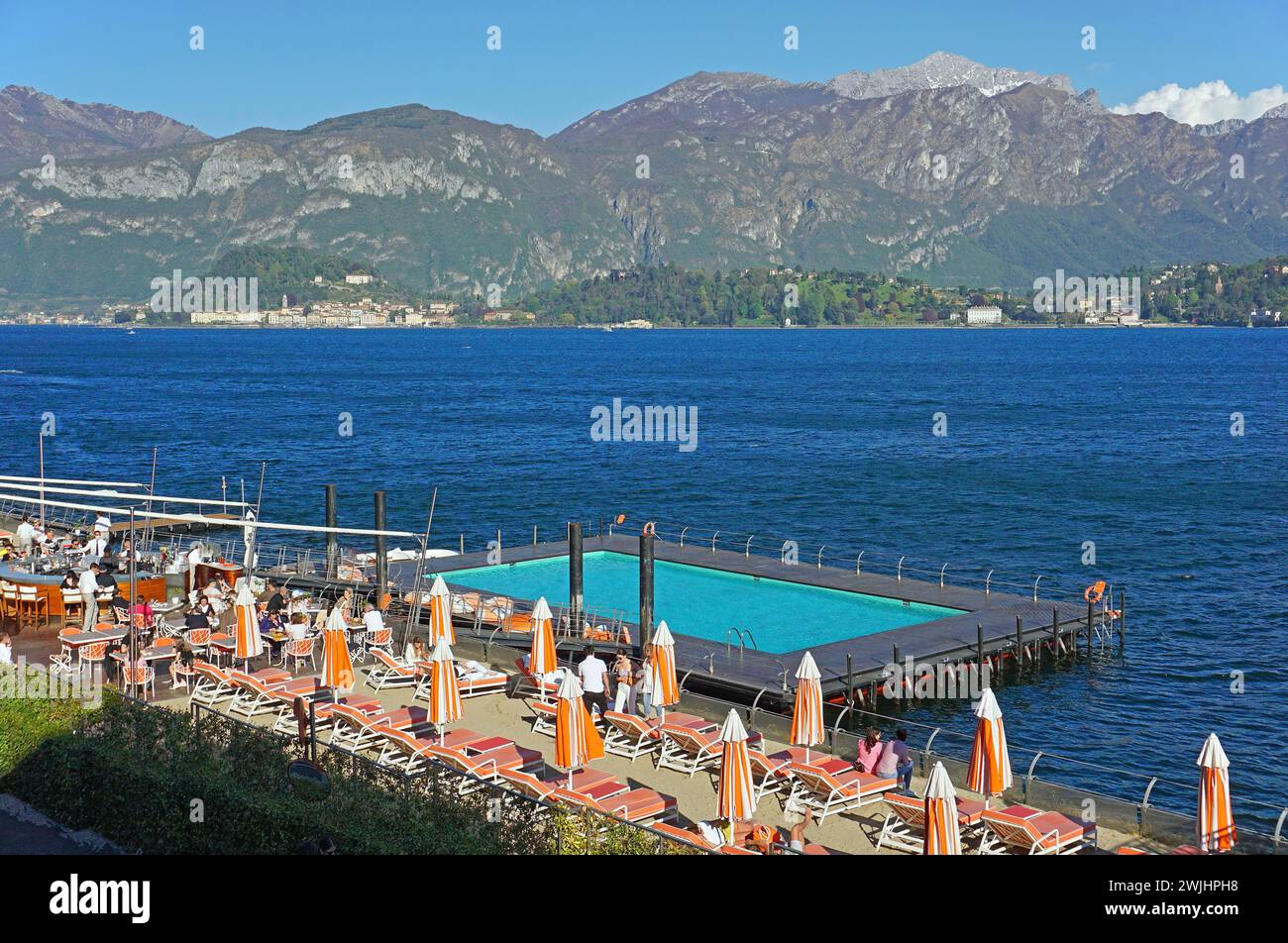 Swimming pool tremezzo lake como hi-res stock photography and images ...