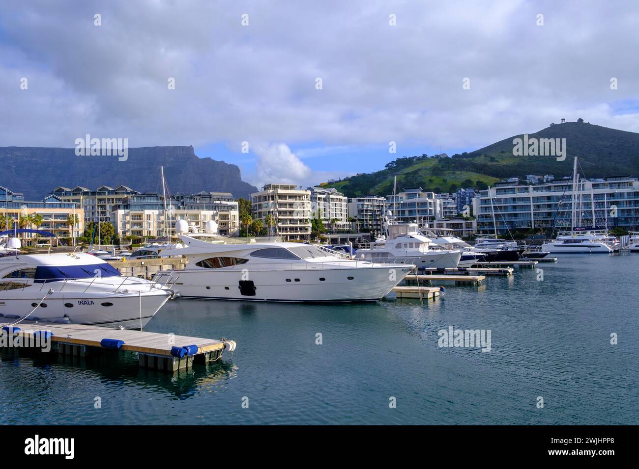 Yacht harbour, marina, with Signal Hill, dockyard and harbour district ...