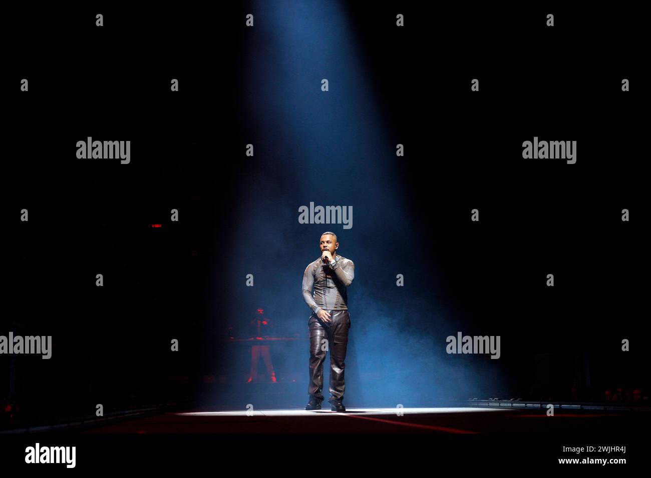 Rapper Luciano bei seinem Auftritt in der Lanxess-Arena. Köln, 15.02. ...
