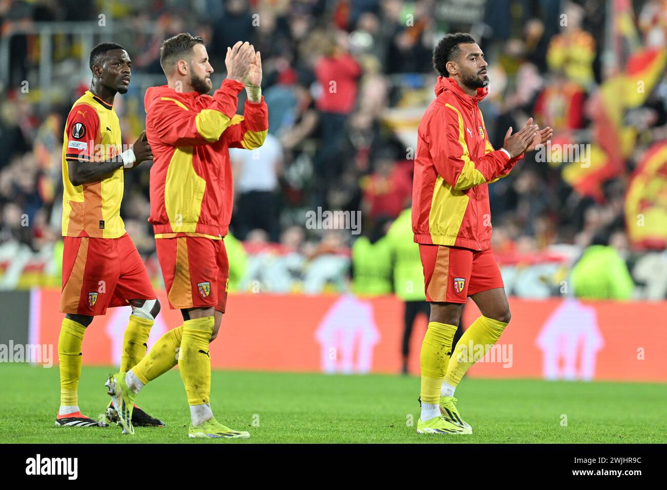 Lens, France. 15th Feb, 2024. Salis Abdul Samed (6) of RC Lens ...