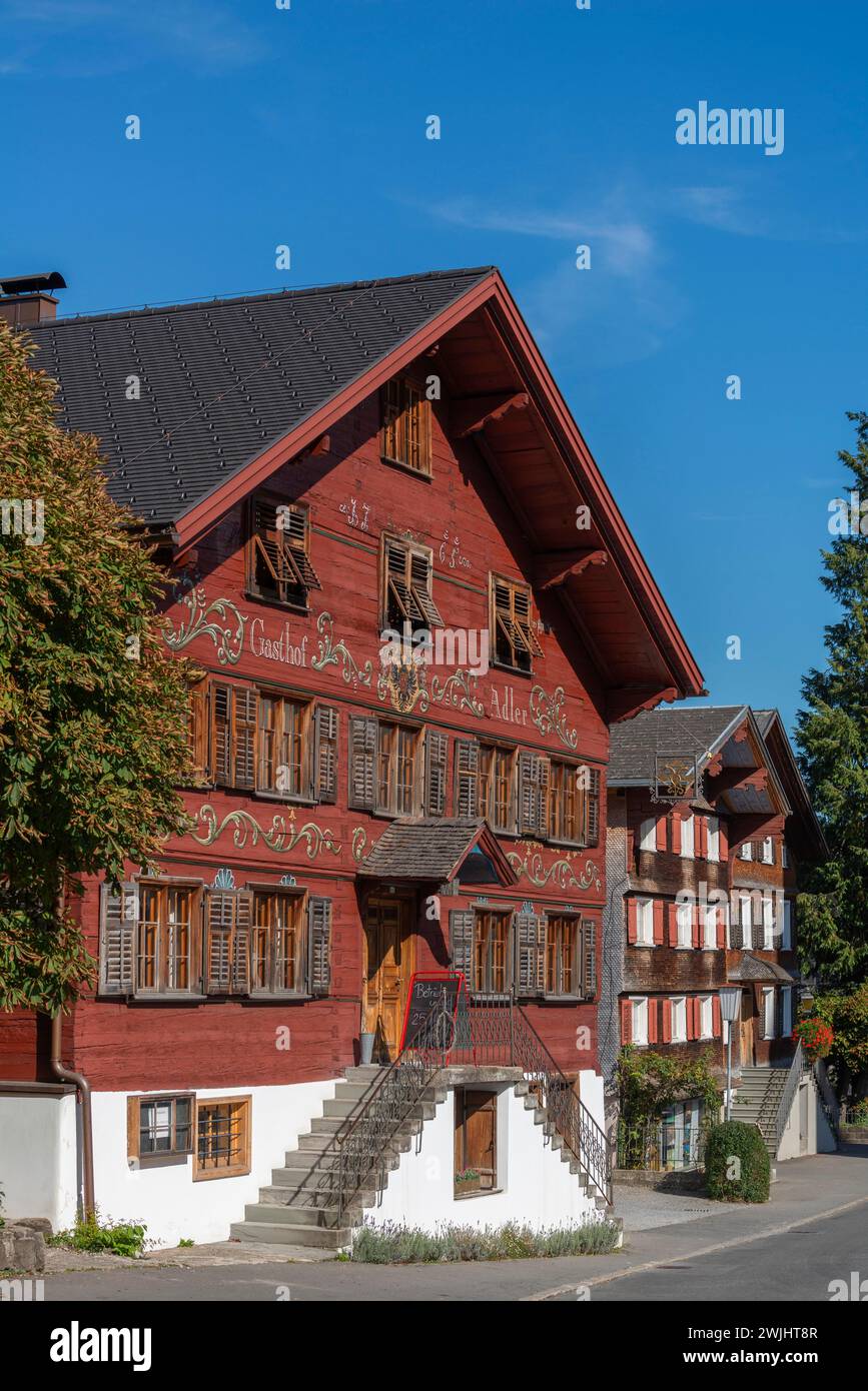 Schwarzenberg, Bregenz district, Bregenzerwald, historic inn from 1765 ...