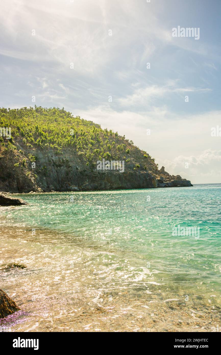Peaceful beach in Saint Barthélemy (St. Barts, St. Barth) Caribbean ...