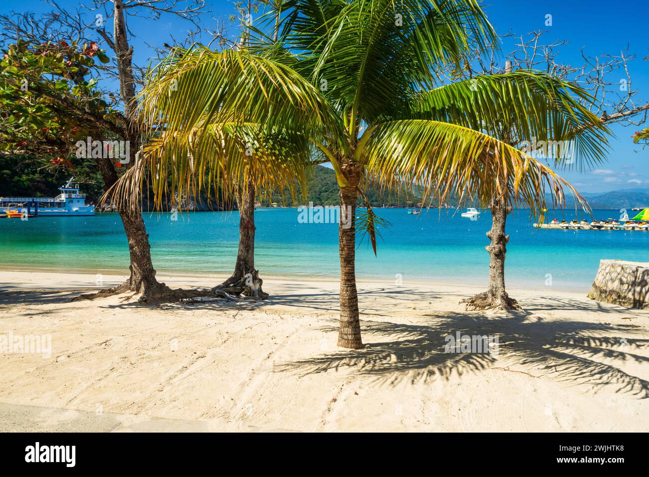 Labadee exotic tropical beach, Haiti, Caribbean Sea Stock Photo - Alamy