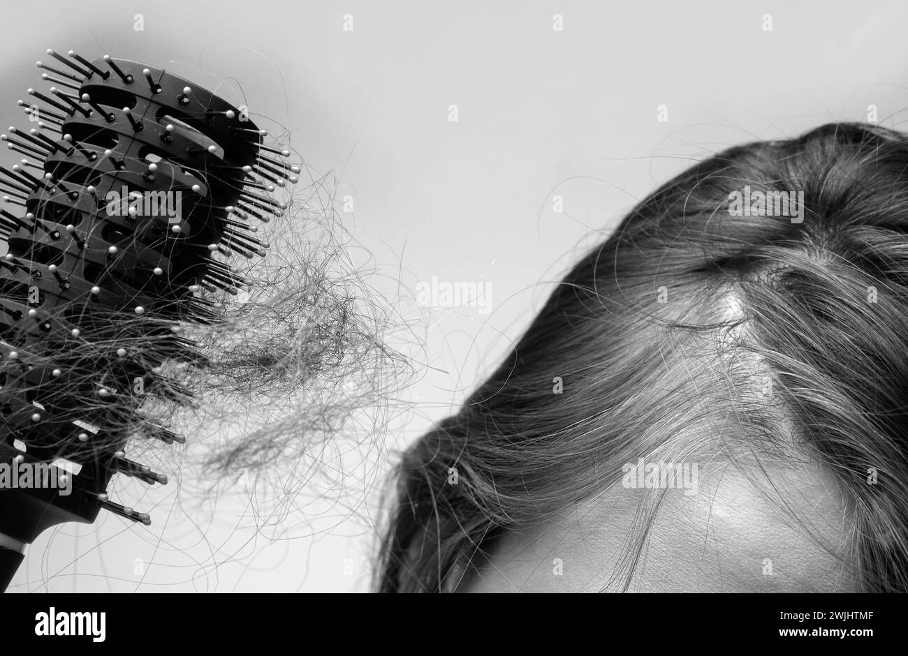Tangled hair woman Black and White Stock Photos & Images - Alamy
