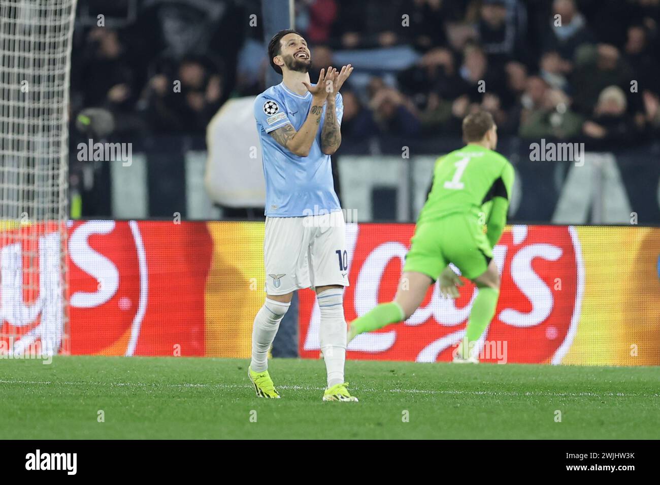 Lazio’s Spanish midfielder Luis Alberto looks dejected during the UEFA ...