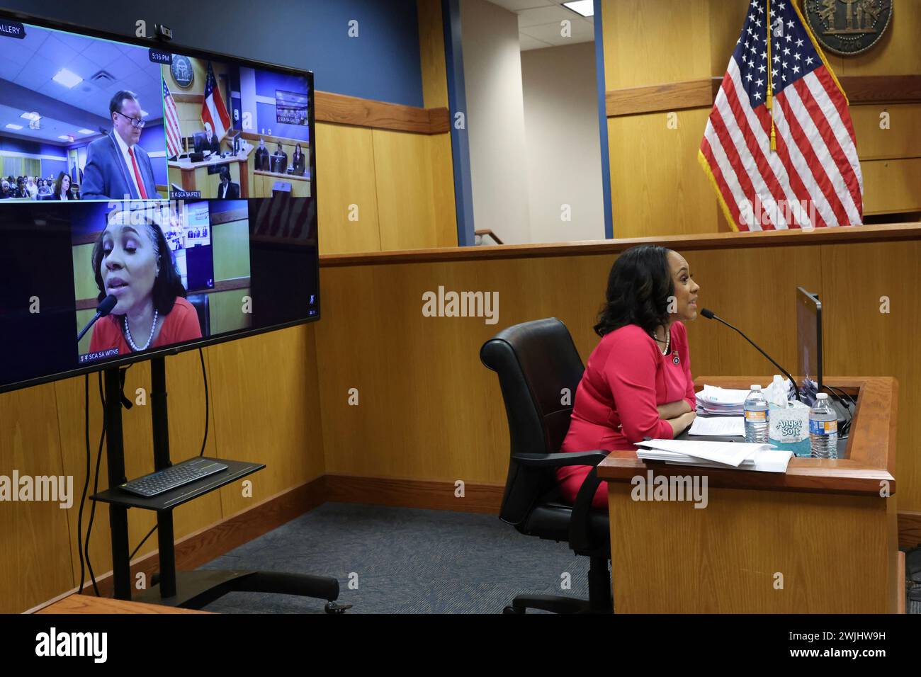 Fulton County District Attorney Fani Willis testifies during a hearing ...