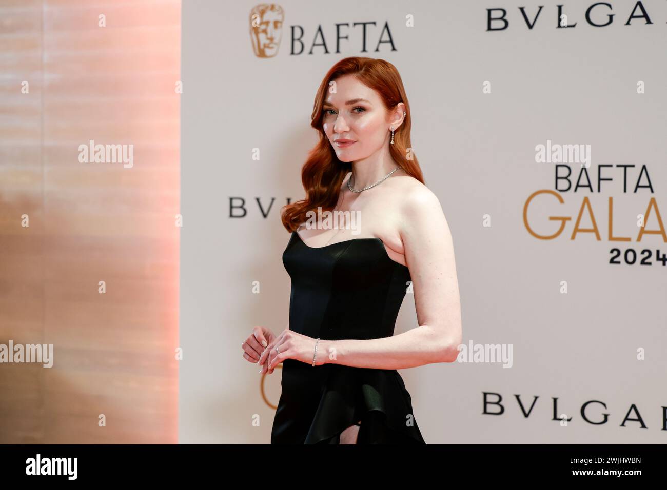 Eleanor Thompson poses for photographers upon arrival at the BAFTA Gala ...
