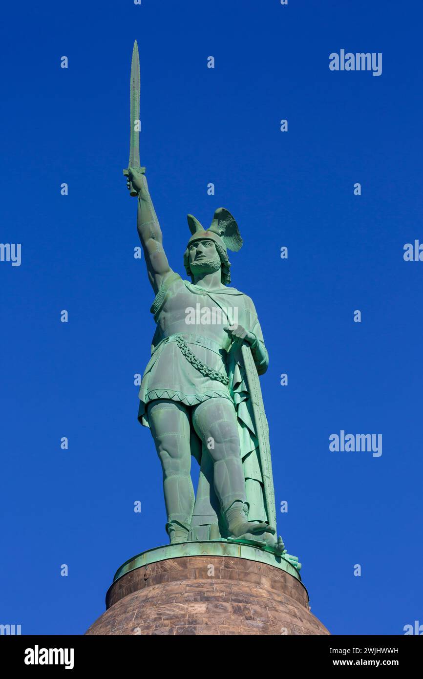 A monument to Cherusci tribe chieftain Arminius who destroyed three ...