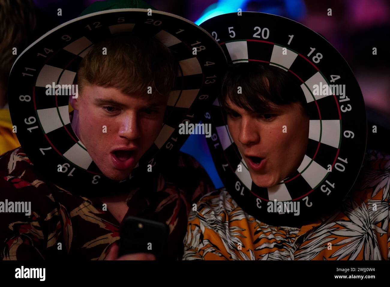 Darts fans during the final of night three of the 2024 BetMGM Premier ...