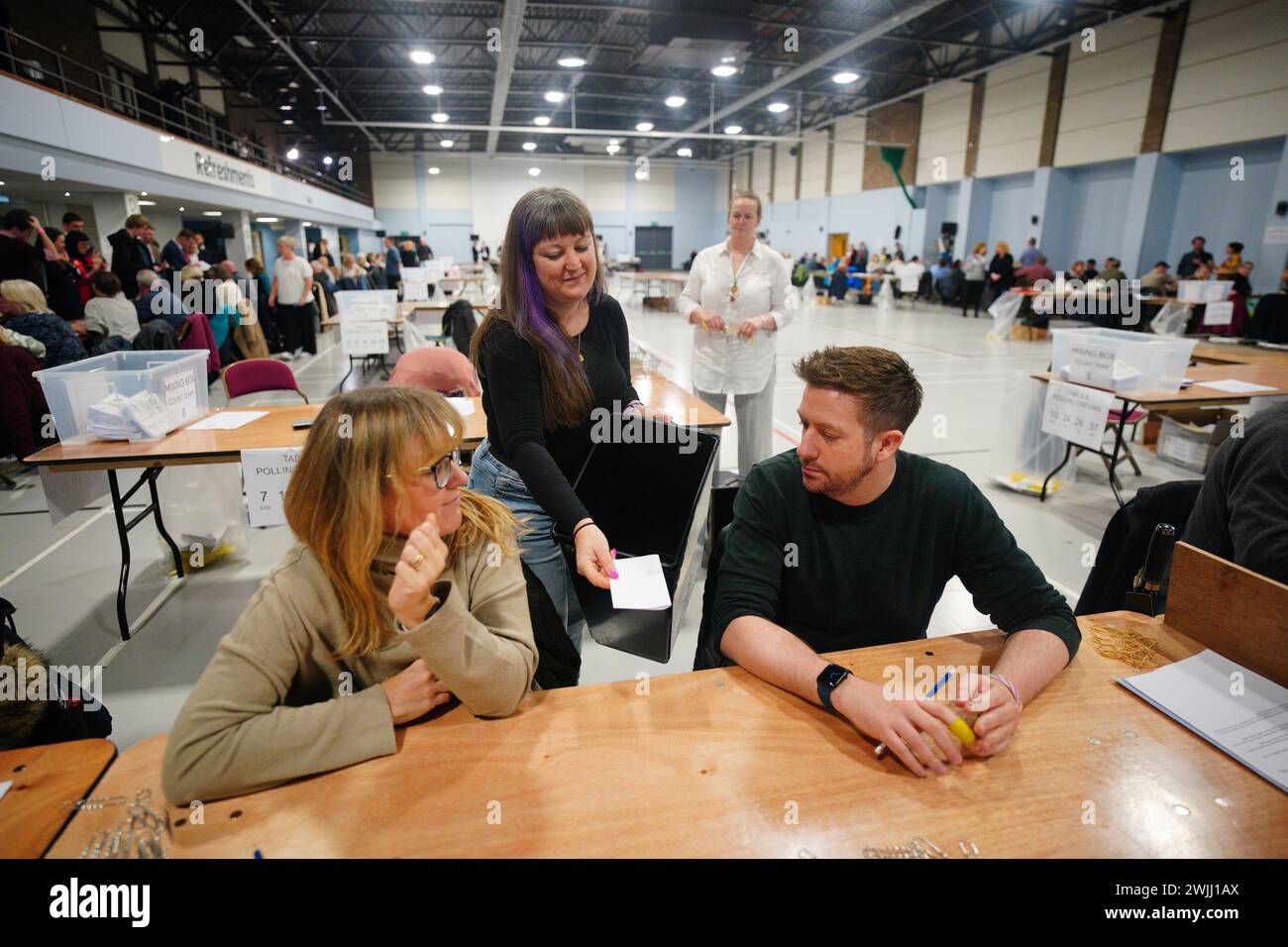 A solitary ballot paper posted in an otherwise empty ballot box is ...
