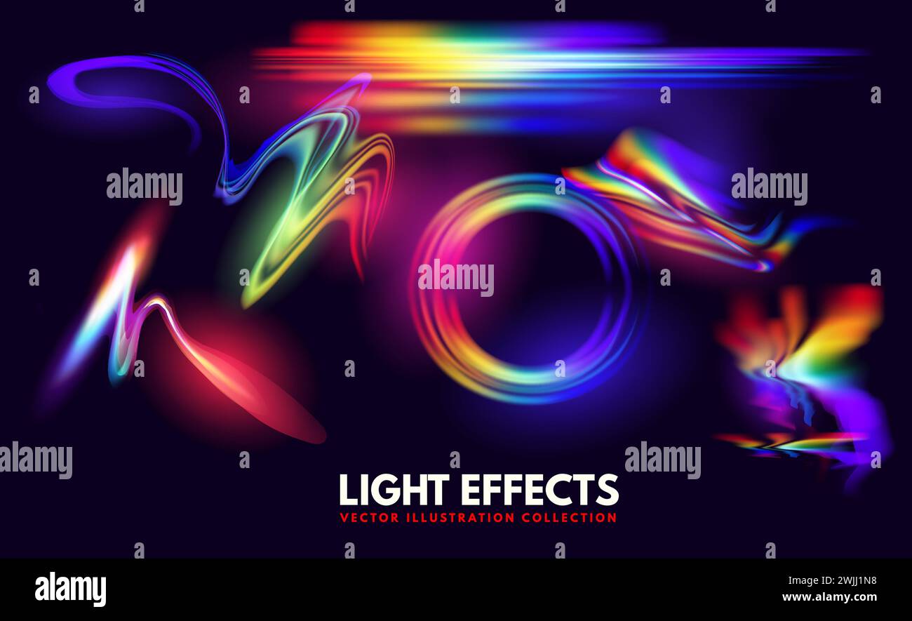 Unique transparent vector lens flare rainbow light effects. Special ...
