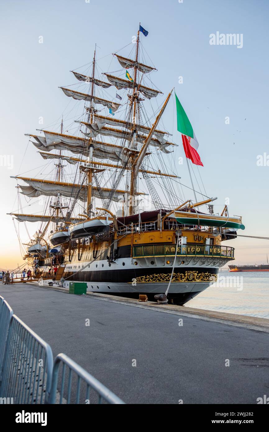 Amerigo Vespucci ship in Rio de Janeiro, Brazil - October 23, 2023 ...