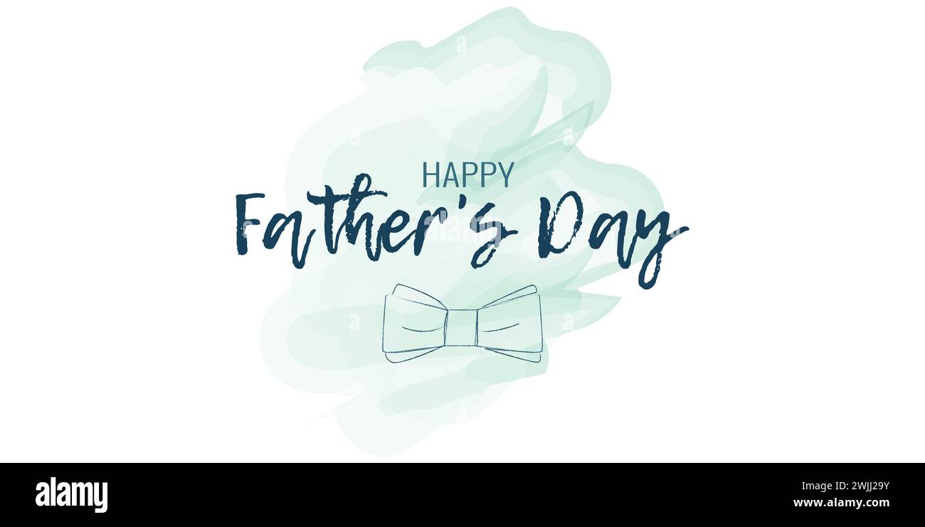 Templates Father Day holiday in watercolor style. Greeting Card or ...