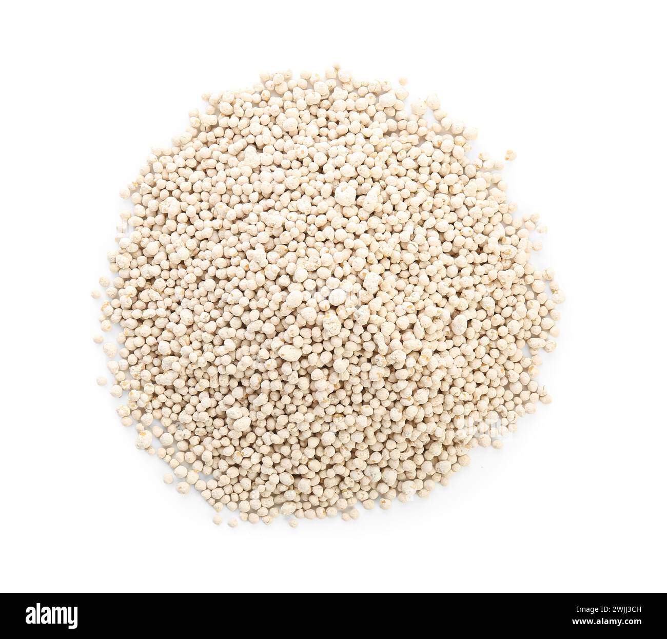 Pile of granular fertilizer isolated on white background Stock Photo ...