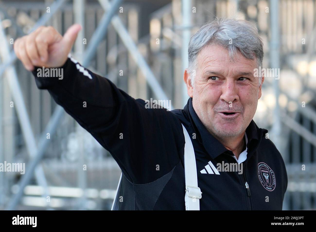 Inter Miami head coach Gerardo "Tata" Martino gives a thumbs-up to ...
