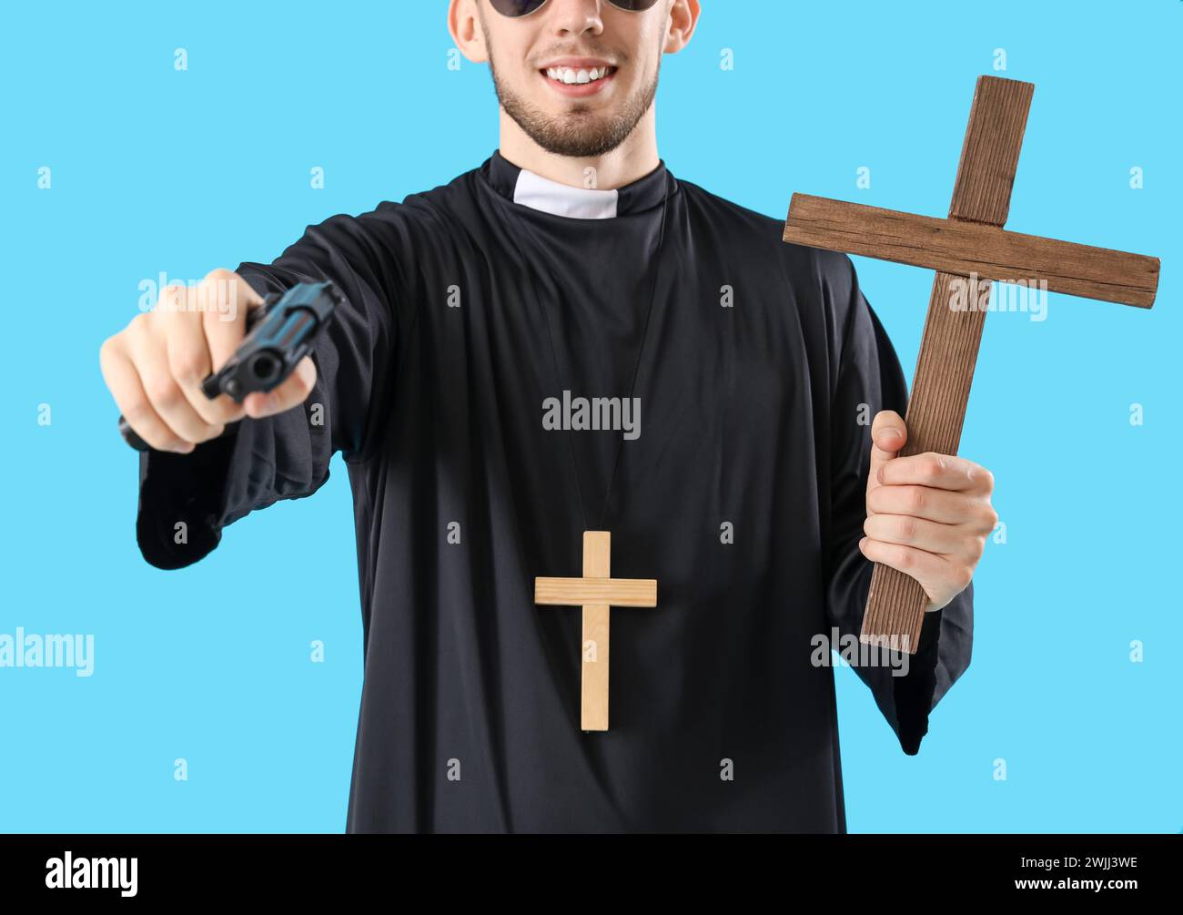 Priest gun hi-res stock photography and images - Alamy