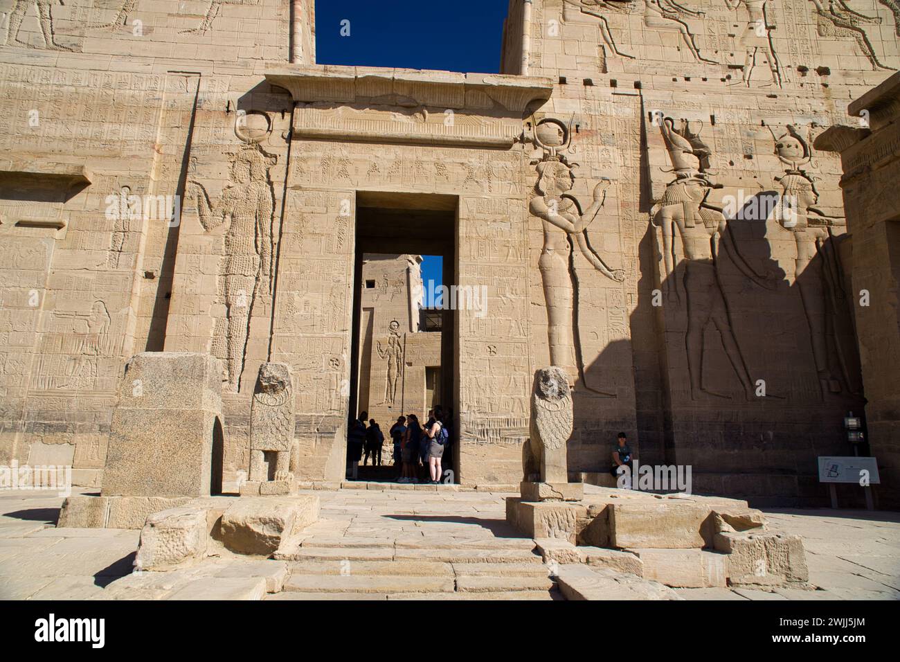 The beautiful temple of Philae and the Greco-Roman buildings seen from ...