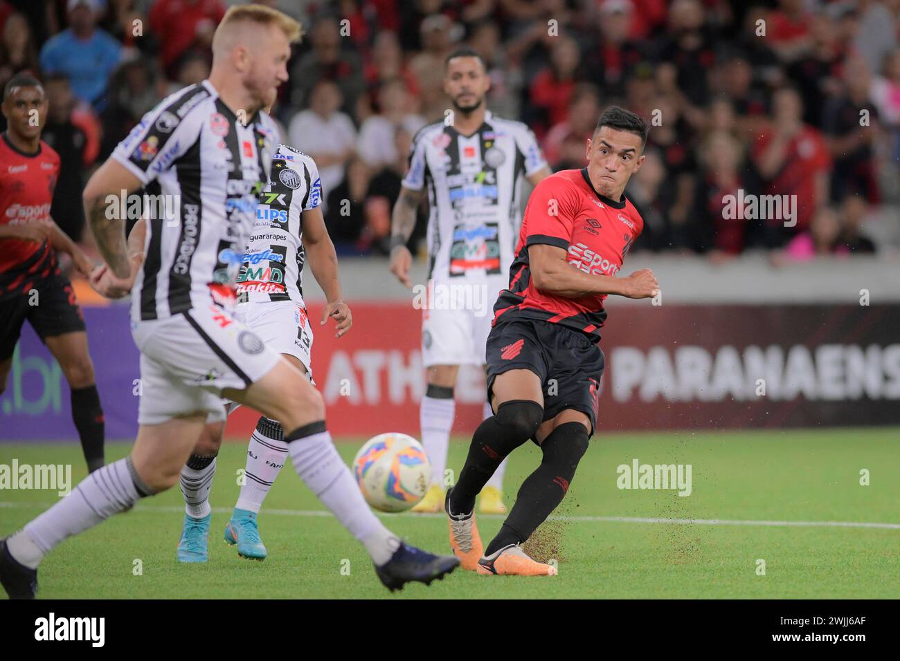 Curitiba, Brazil. 15th Feb, 2024. Cuello during Athletico and Operário ...