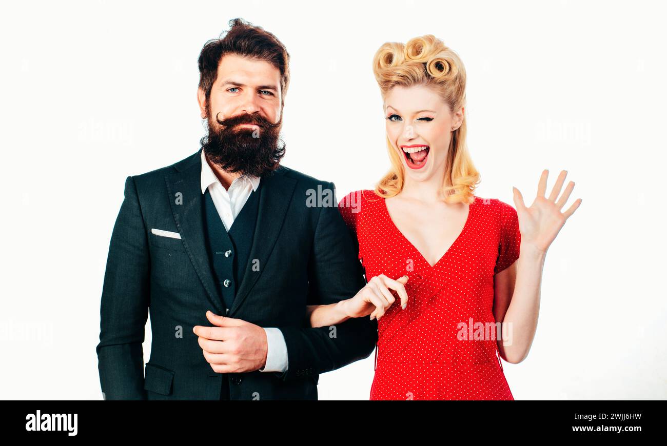 Funny woman gun mustache hi-res stock photography and images - Alamy