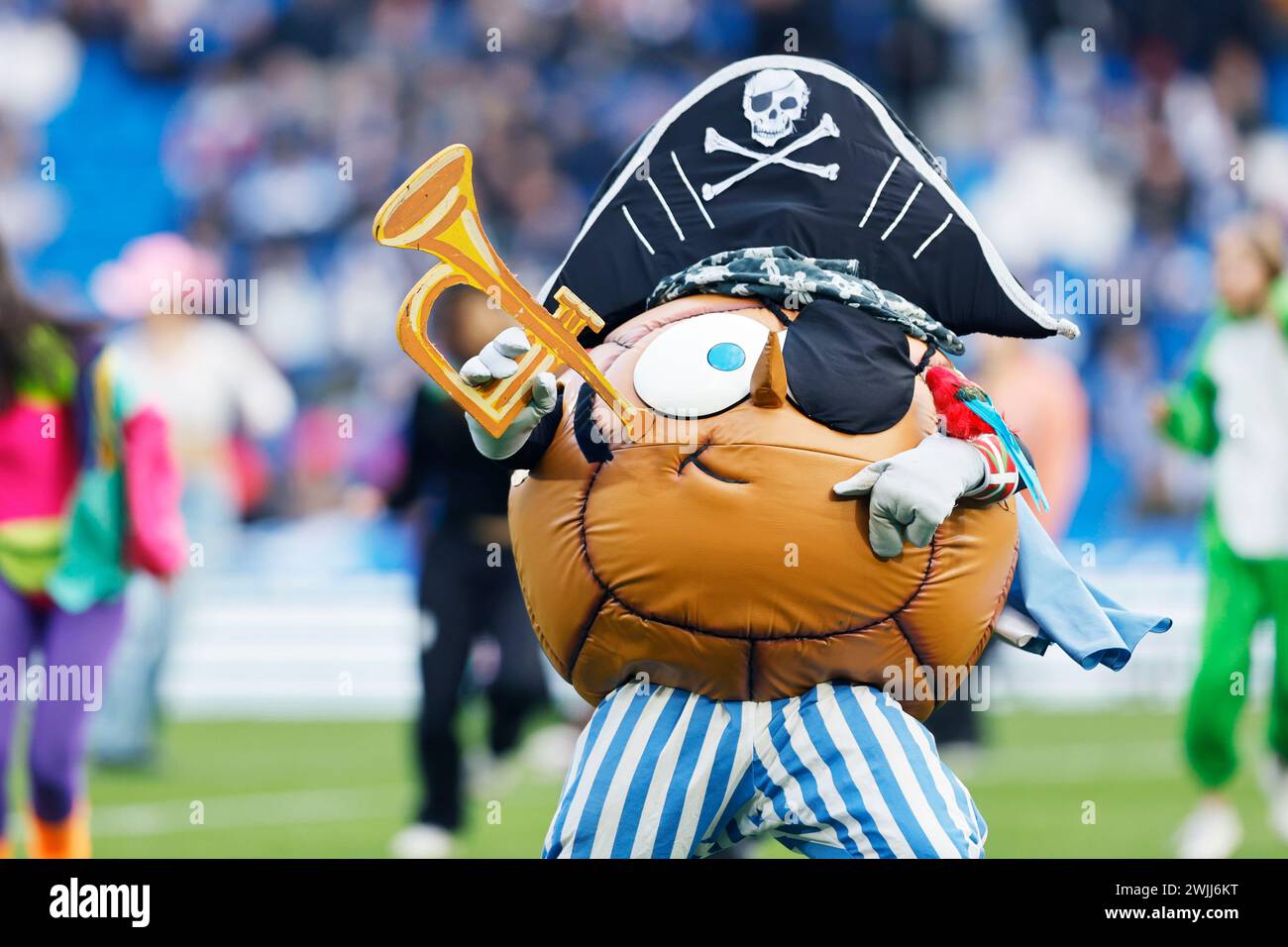 San Sebastian, Spain. Credit: D. 10th Feb, 2024. Real Sociedad mascots ...
