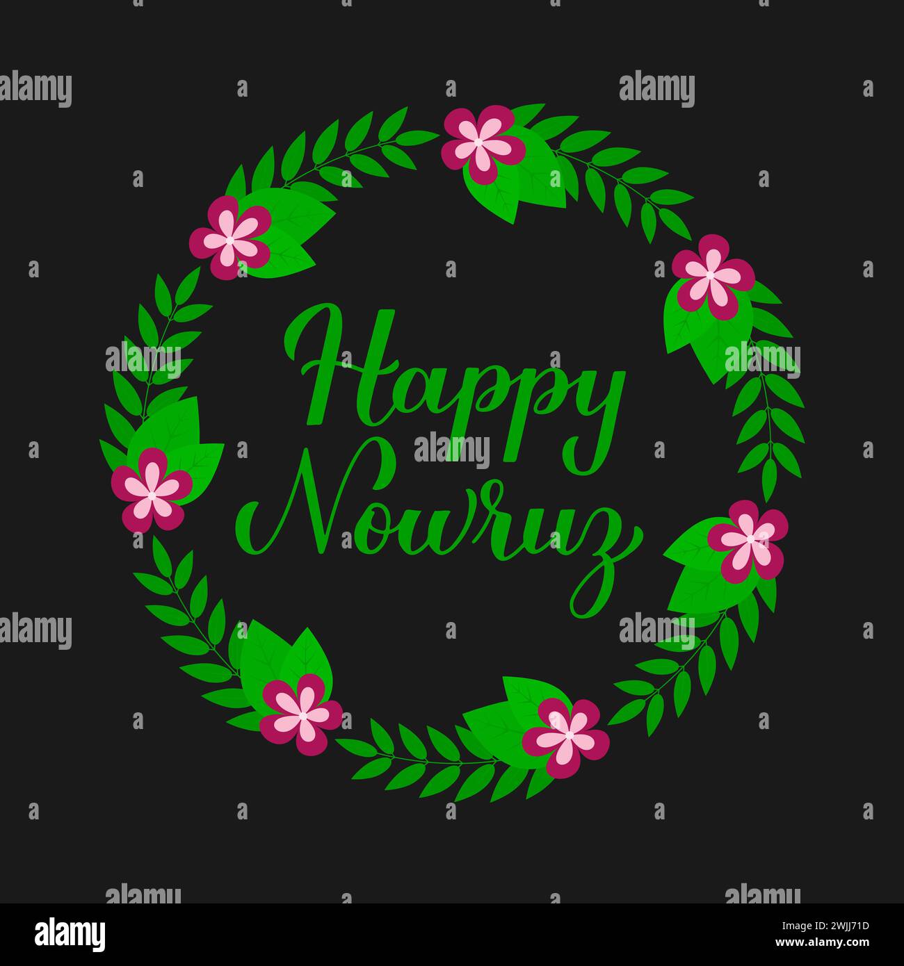 Happy Nowruz calligraphy hand lettering. Iranian or Persian new year ...