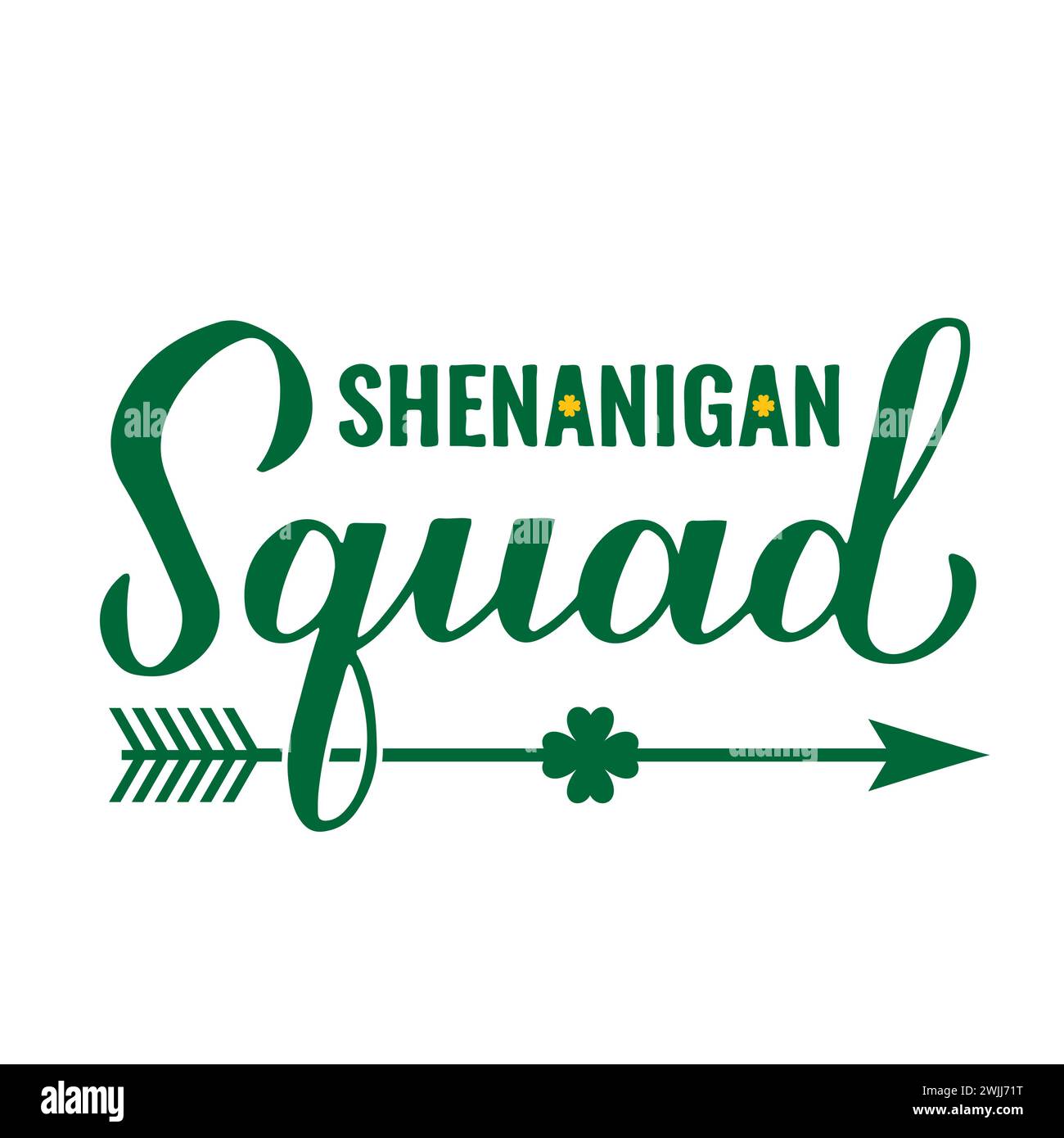 Shenanigan squad calligraphy hand lettering. Funny St. Patricks day ...