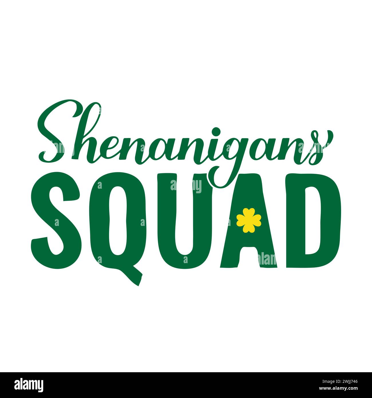 Shenanigans squad calligraphy hand lettering. Funny St. Patricks day ...