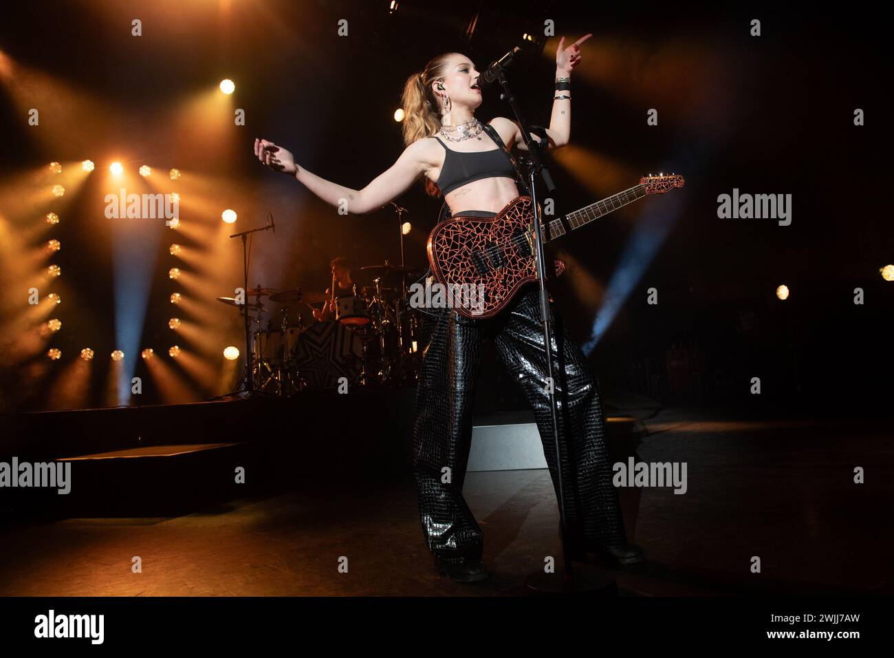 London, UK. 15 Feb 2024. English singer-songwriter Dylan aka Natasha ...