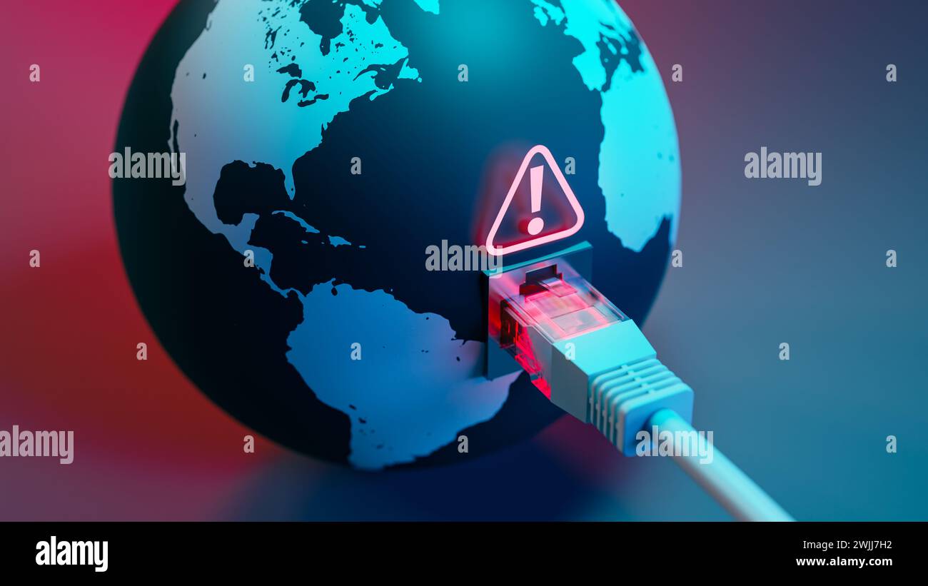 The Internet was attacked worldwide, causing a major disruption.3d ...