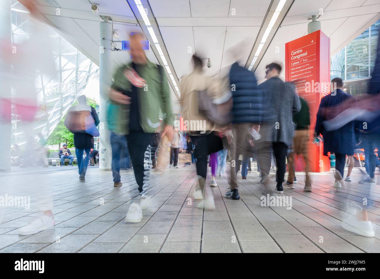 MILAN, ITALY - APRIL 18, 2023: 61st Salone del Mobile during the design ...