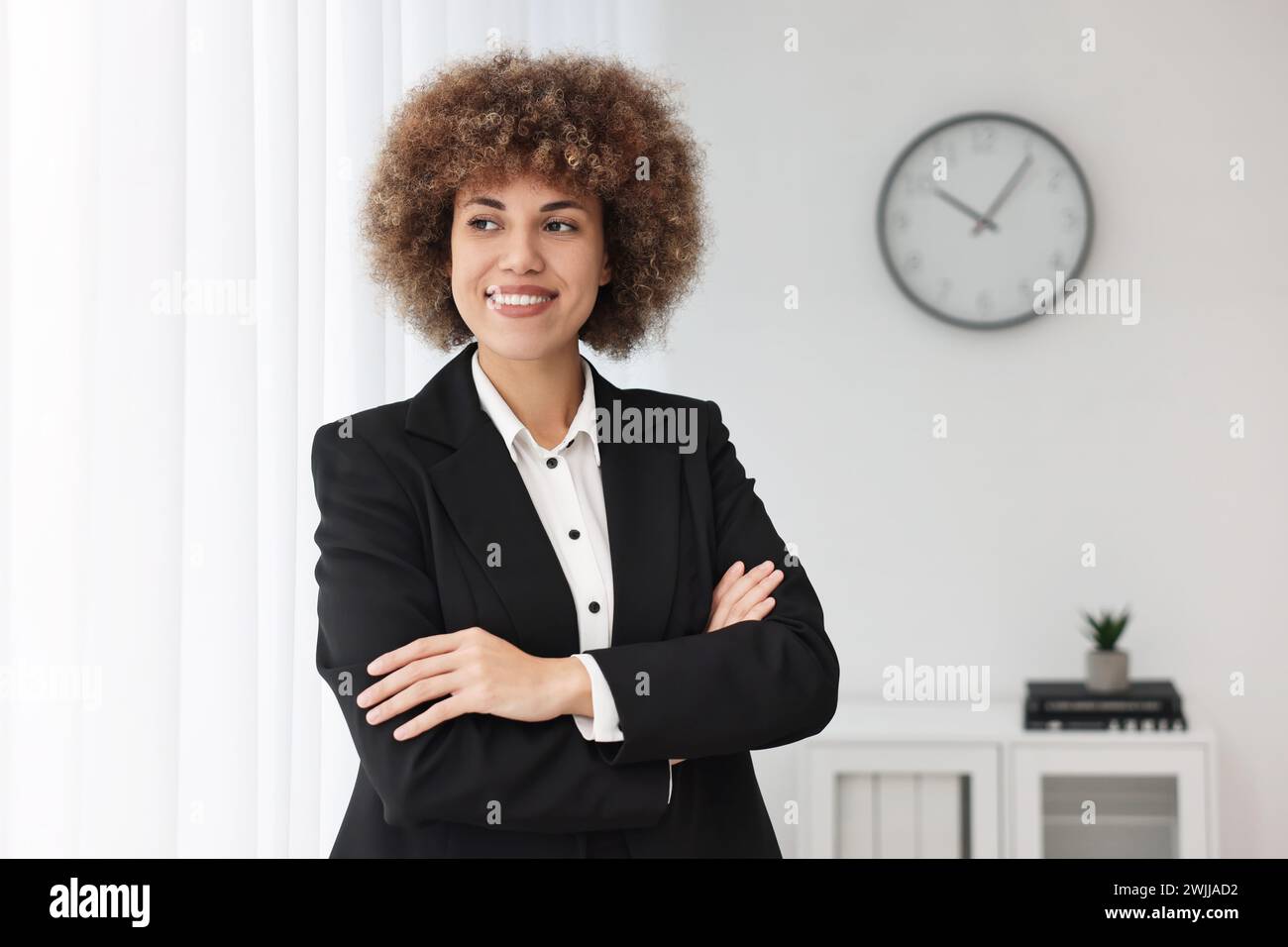 Portrait of beautiful female notary in office Stock Photo - Alamy