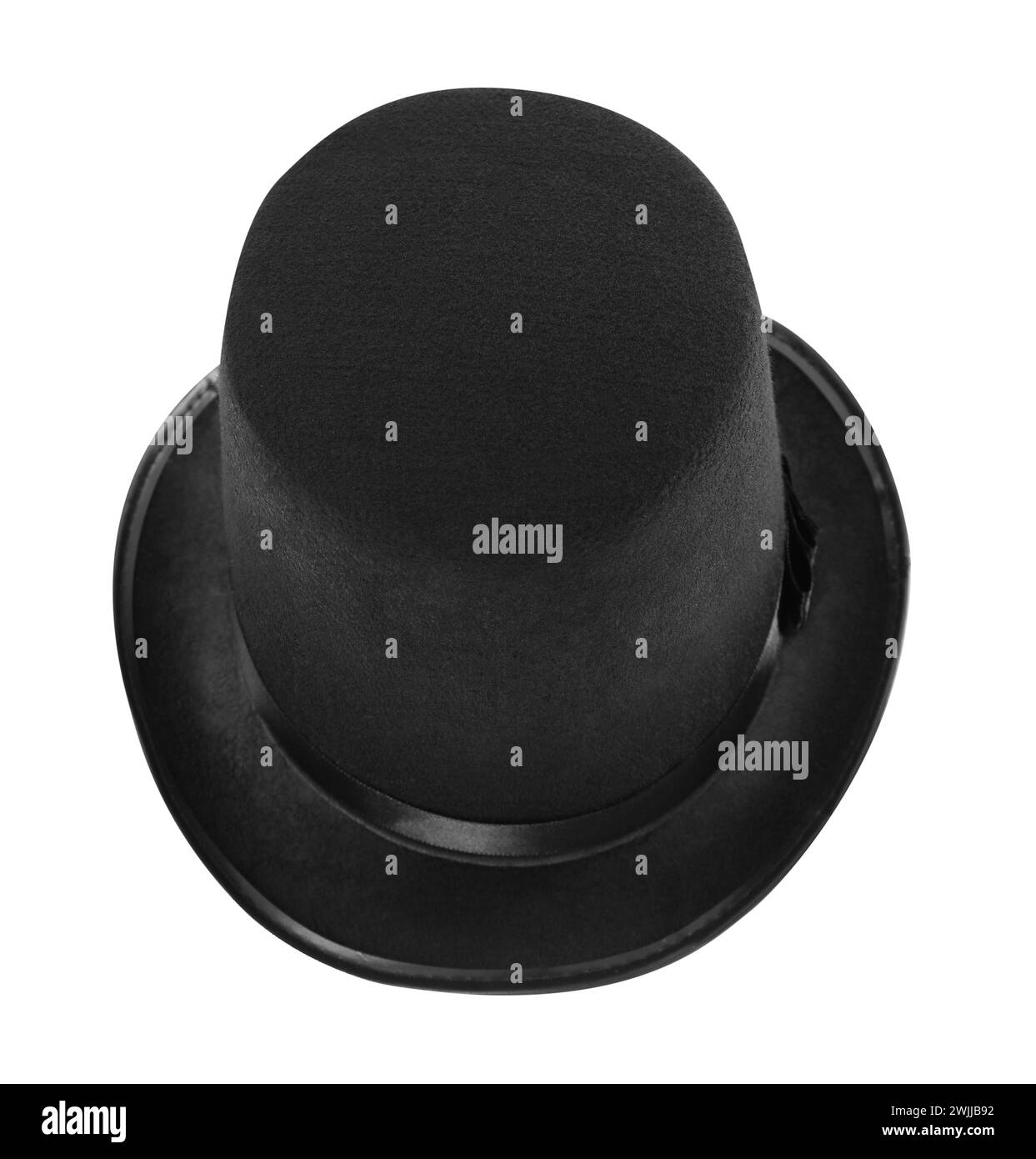Black magician top hat isolated on white Stock Photo - Alamy
