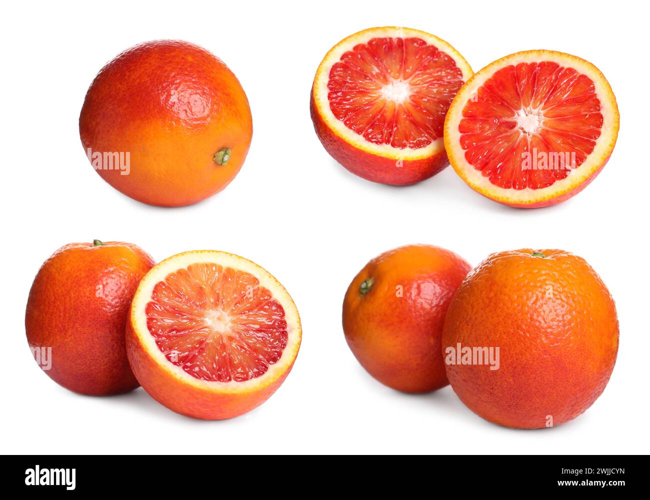 Red sicilian oranges sliced Cut Out Stock Images & Pictures - Alamy