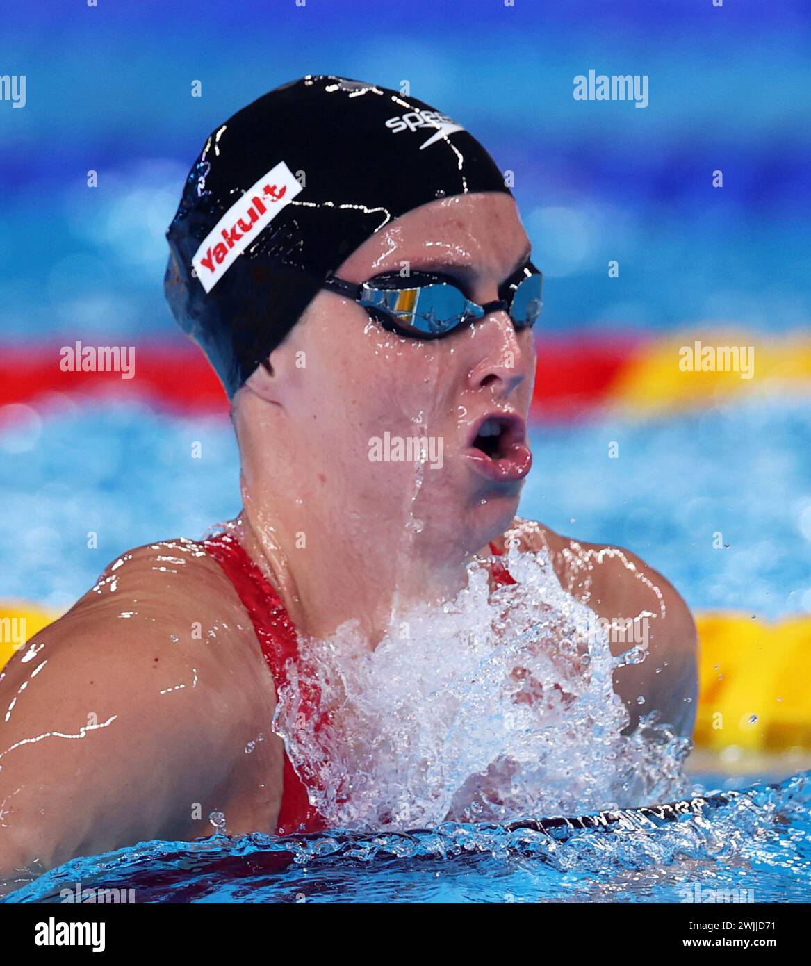 Doha, Qatar. 15th Feb, 2024. Canada's Sydney Pickrem competes during ...