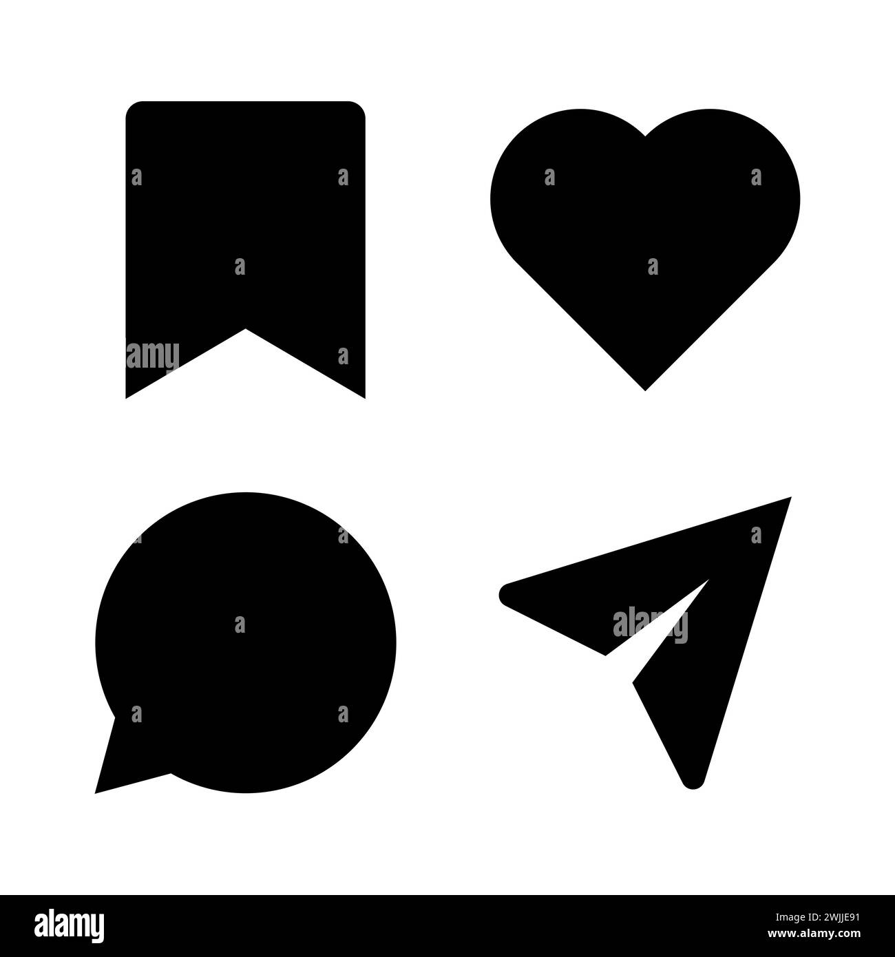 Social social media icons. Set of generic user interface icons. Like ...